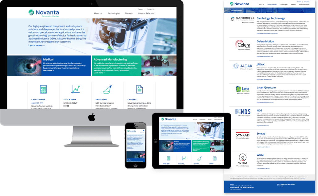 Rebranding Healthcare Technology Services | Novanta Case Study